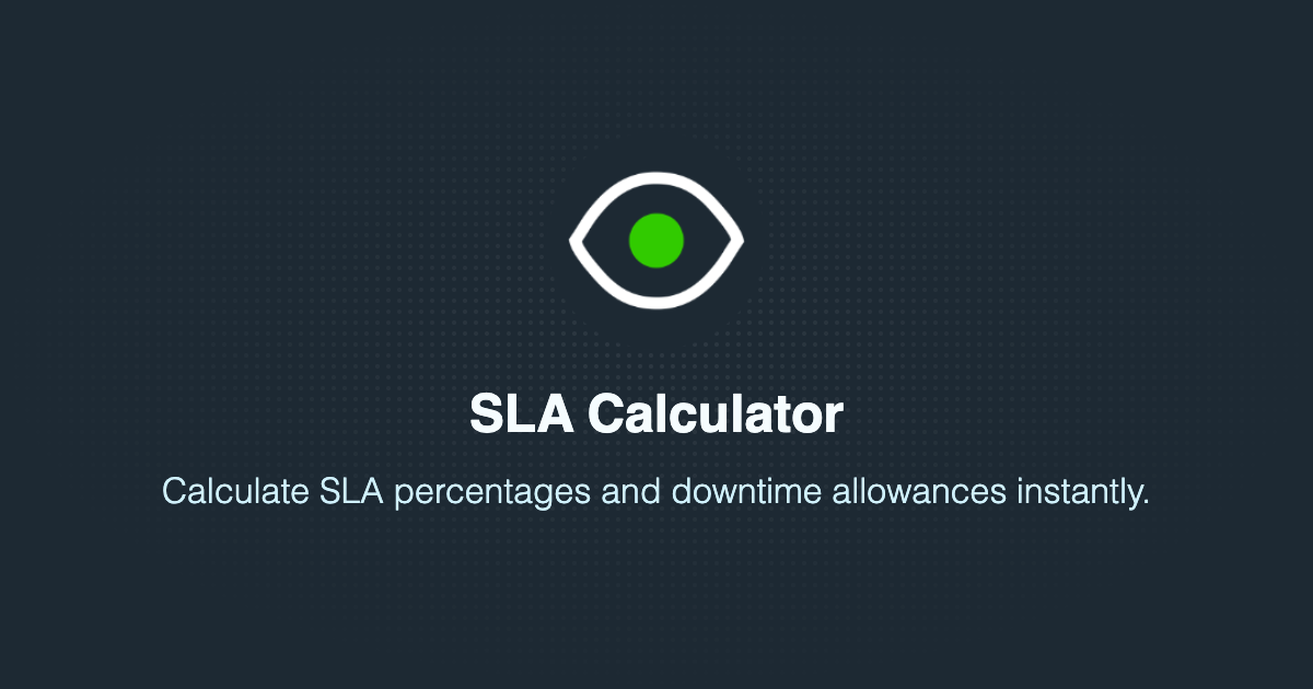 Free SLA Calculator - Calculate Uptime & Downtime | UptimeEye ...